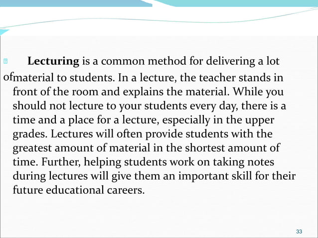Lecture method ppt | PDF | Educational Assessment | Education