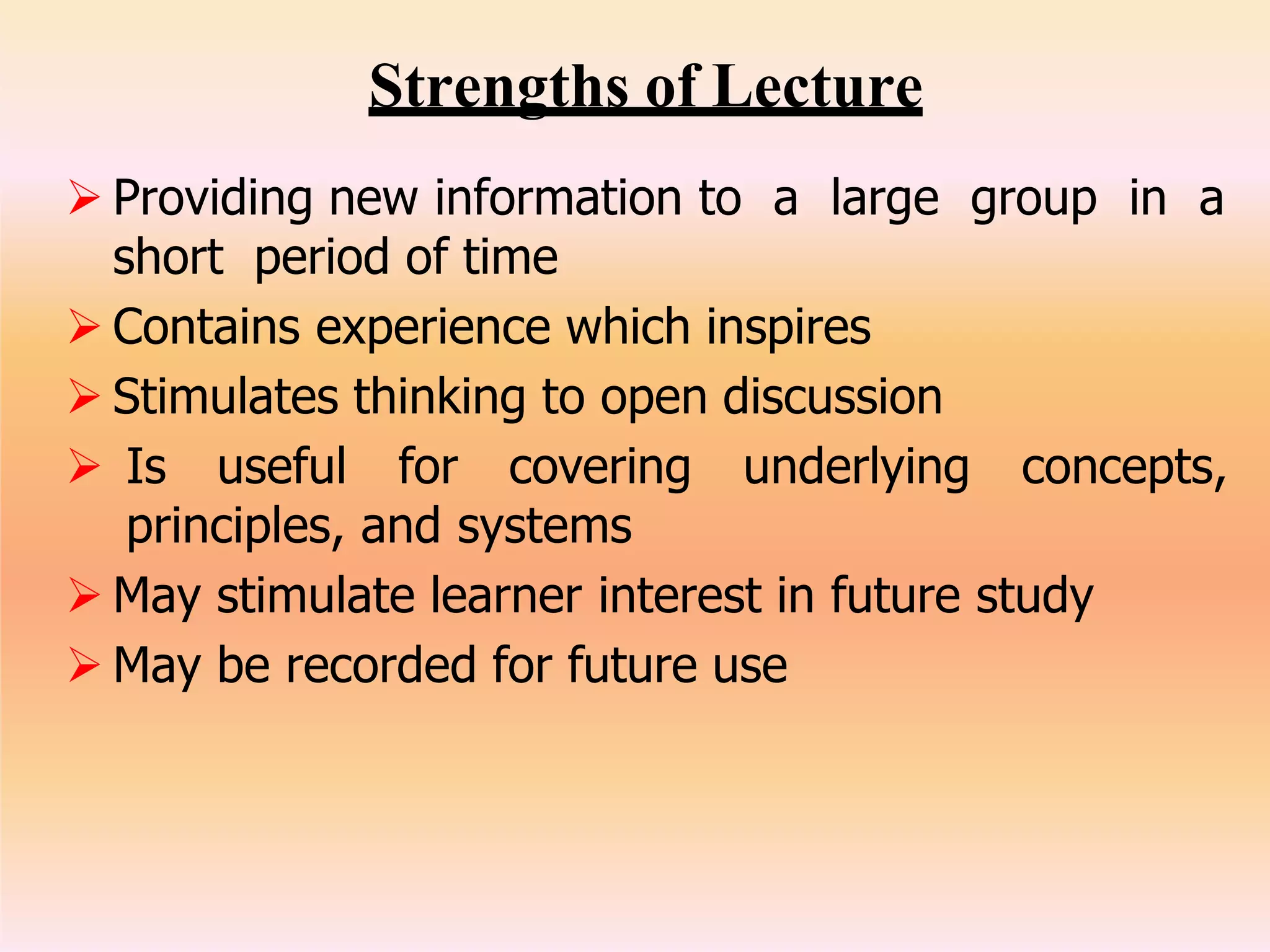 Lecture method | PPT | Free download