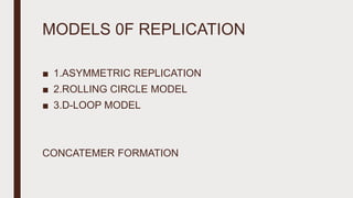 MODELS OF REPLICATION | PDF