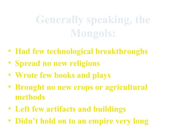 Mongol Conquests | PPT | Religion & Spirituality