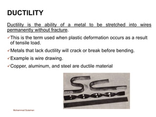 Material Properties UET KSK Lahore | PPT
