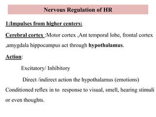 Lecture nerual regulation of circulation | PDF