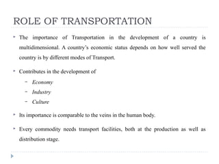 introduction to Transportation | PPT
