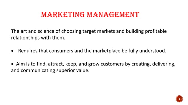 Lecture no.1 introduction to marketing | PPT