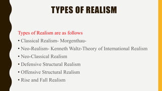 Lecture no. 5 realism ppt | PPTX | Political Issues & policy | Politics