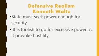 Lecture no. 5 realism ppt | PPTX | Political Issues & policy | Politics