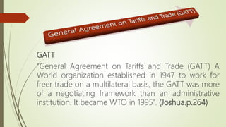 Lecture no. 17 world trade organization and regional trade agreement | PPTX