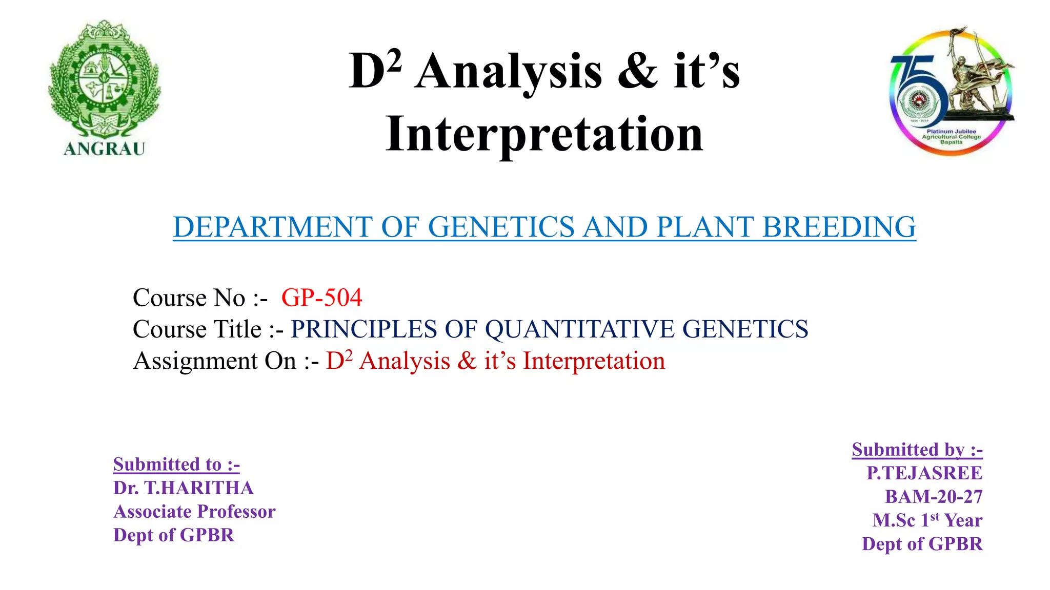 D2 analysis & it's Interpretation | PPTX