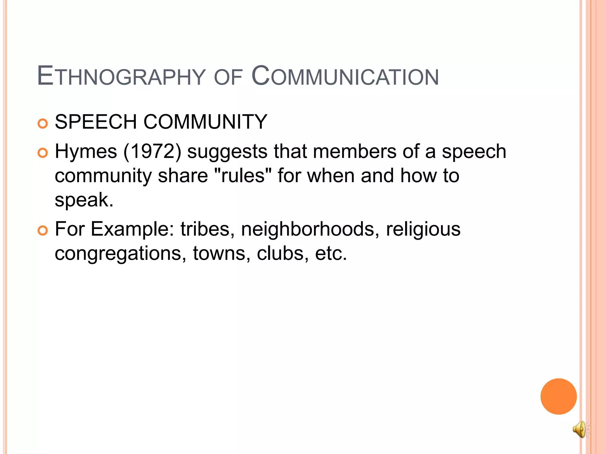Ethnography of communication | PPTX