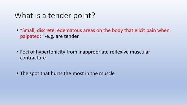 Trigger and tender points.pptx | First Aid | Injuries