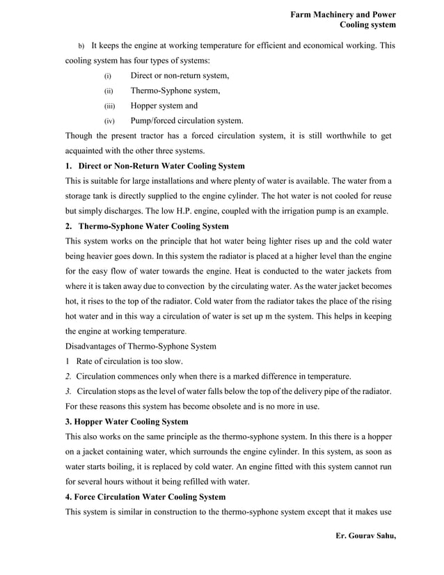 Lecture No 05 Cooling System Pdf Chemistry Science