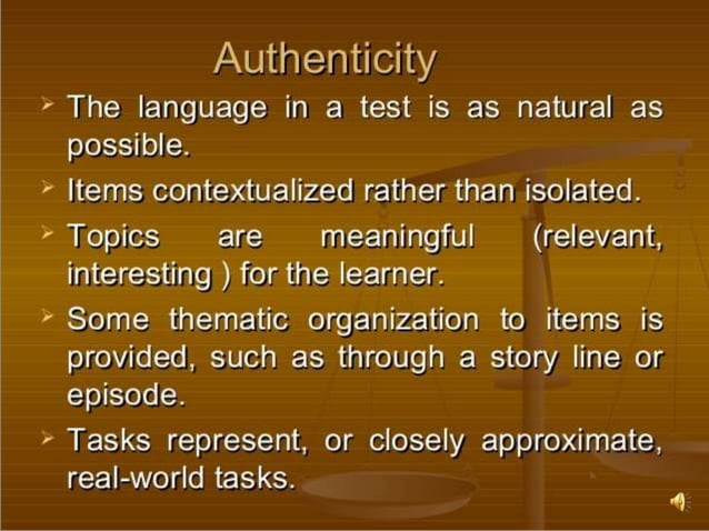 Authenticity and Objectivity of a Test | PPT