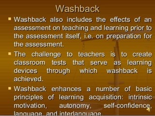 Washback effect of a Test | PPTX