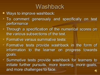 Washback effect of a Test | PPTX