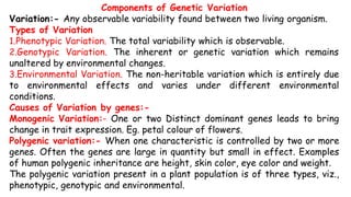 Genetic component of Polygenic variation | PPTX
