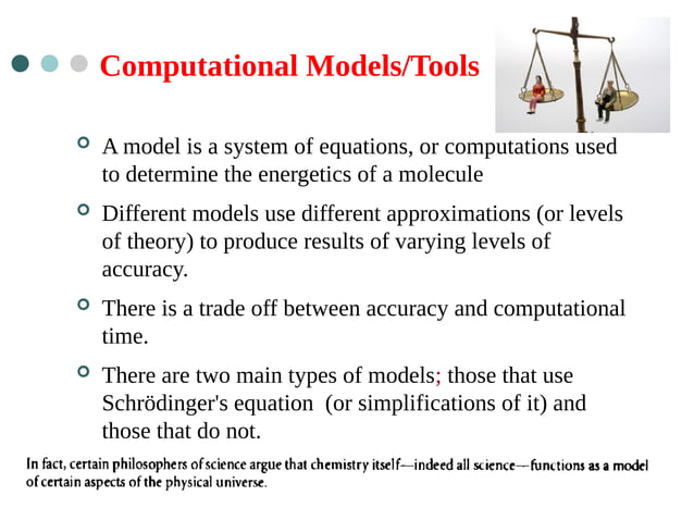 Lecture No 2 Computational Chemistry Tools Application Of