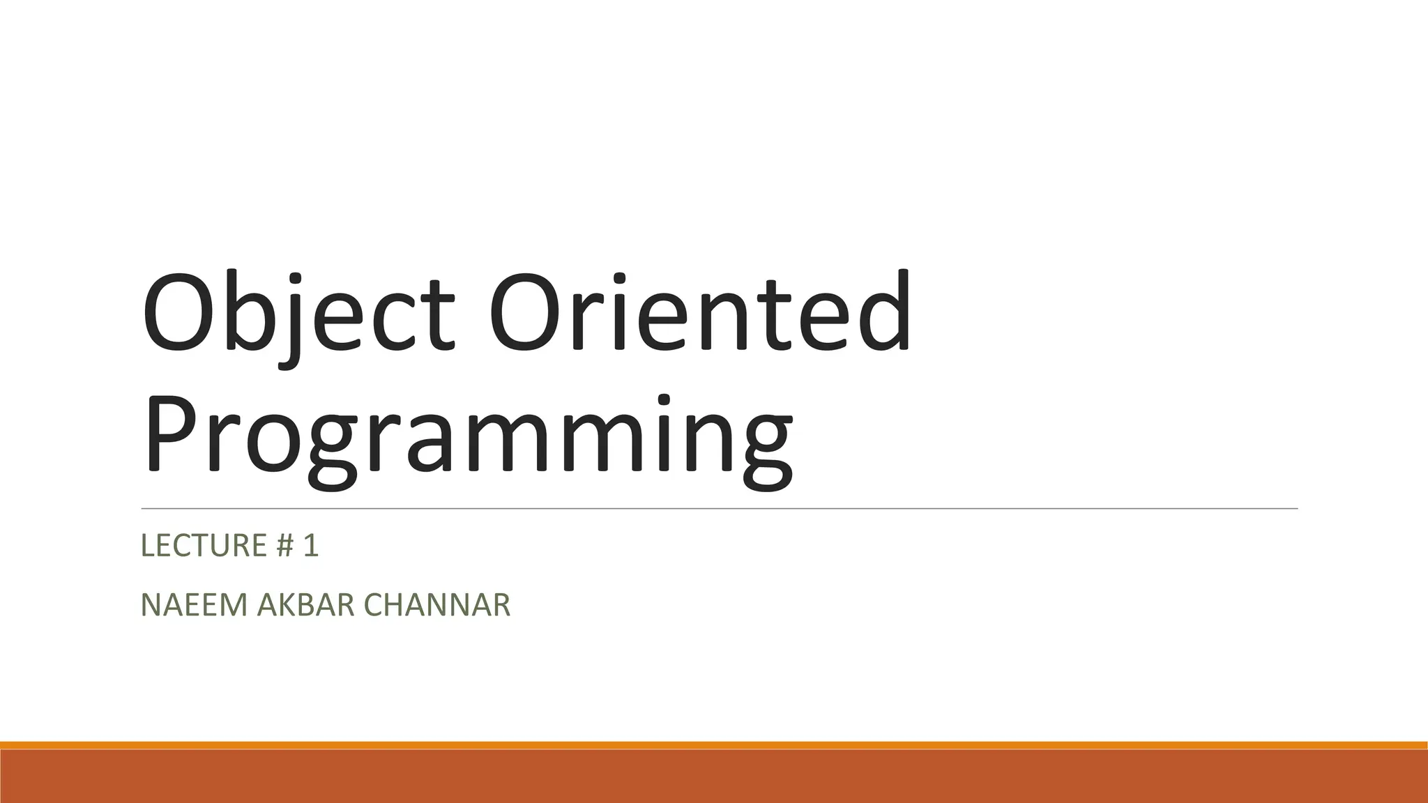 Lecture No 1 Pptx