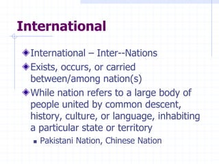 International Business Management - Lecture No 01 | PDF