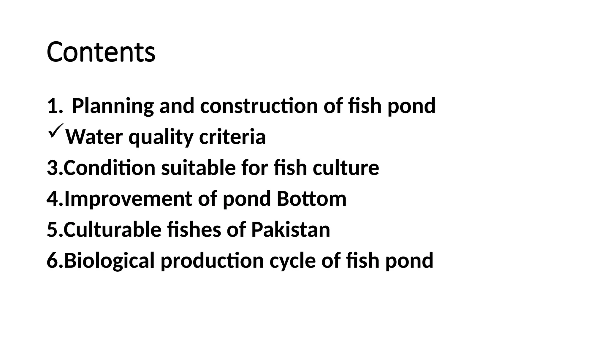 Lecture no 03.pptx fish farming water quality .fish types | PPTX