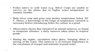 Lecture no 03.pptx fish farming water quality .fish types | PPTX