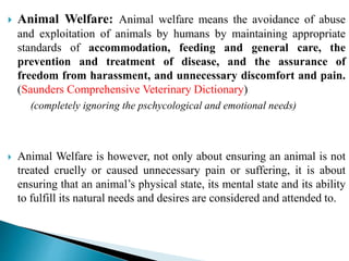 Animal welfare | PPTX