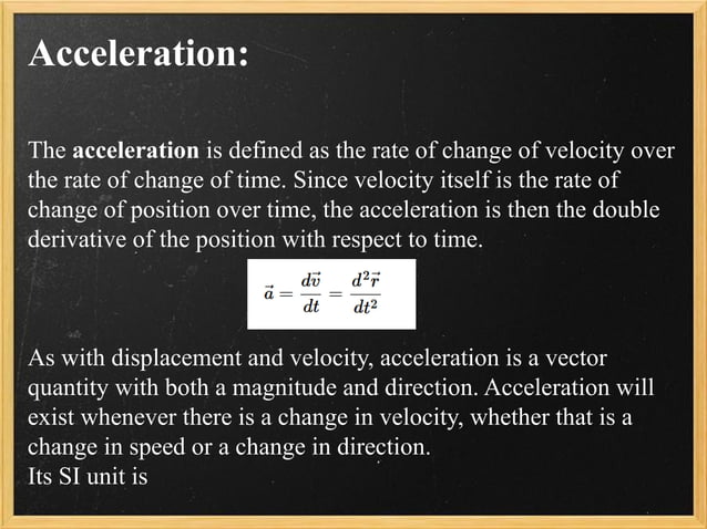 Lecture No 1.Displacement, velocity and acceleration.pptx