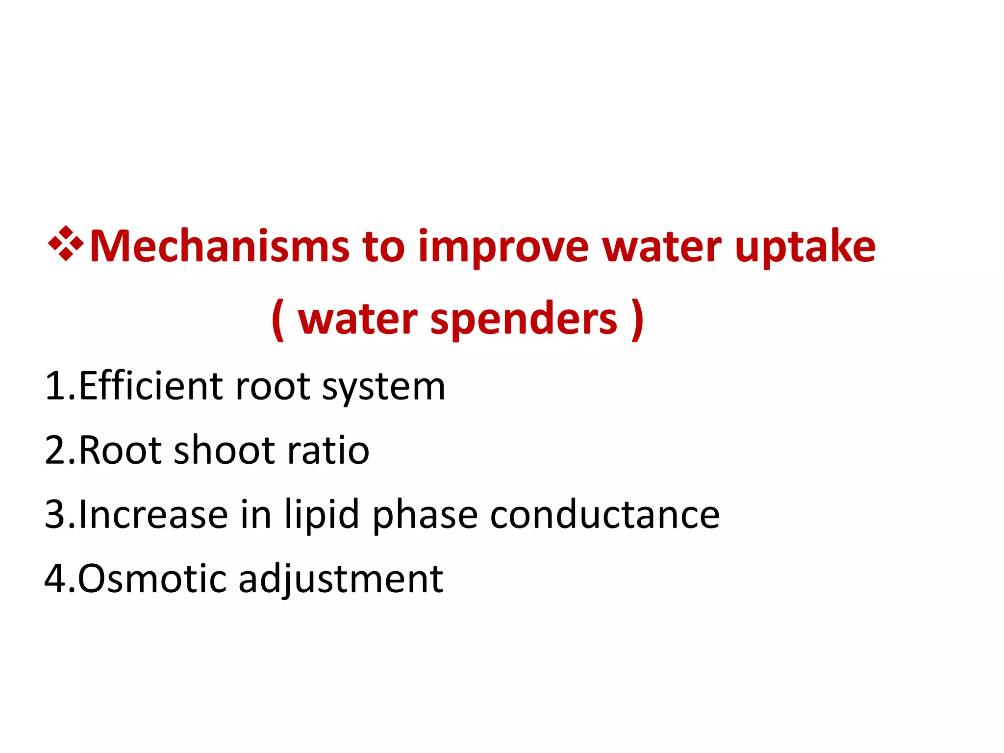 EFFECT OF MOISTURE STRESS ON PLANT GROWTH AND DEVELOPMENT | PPTX