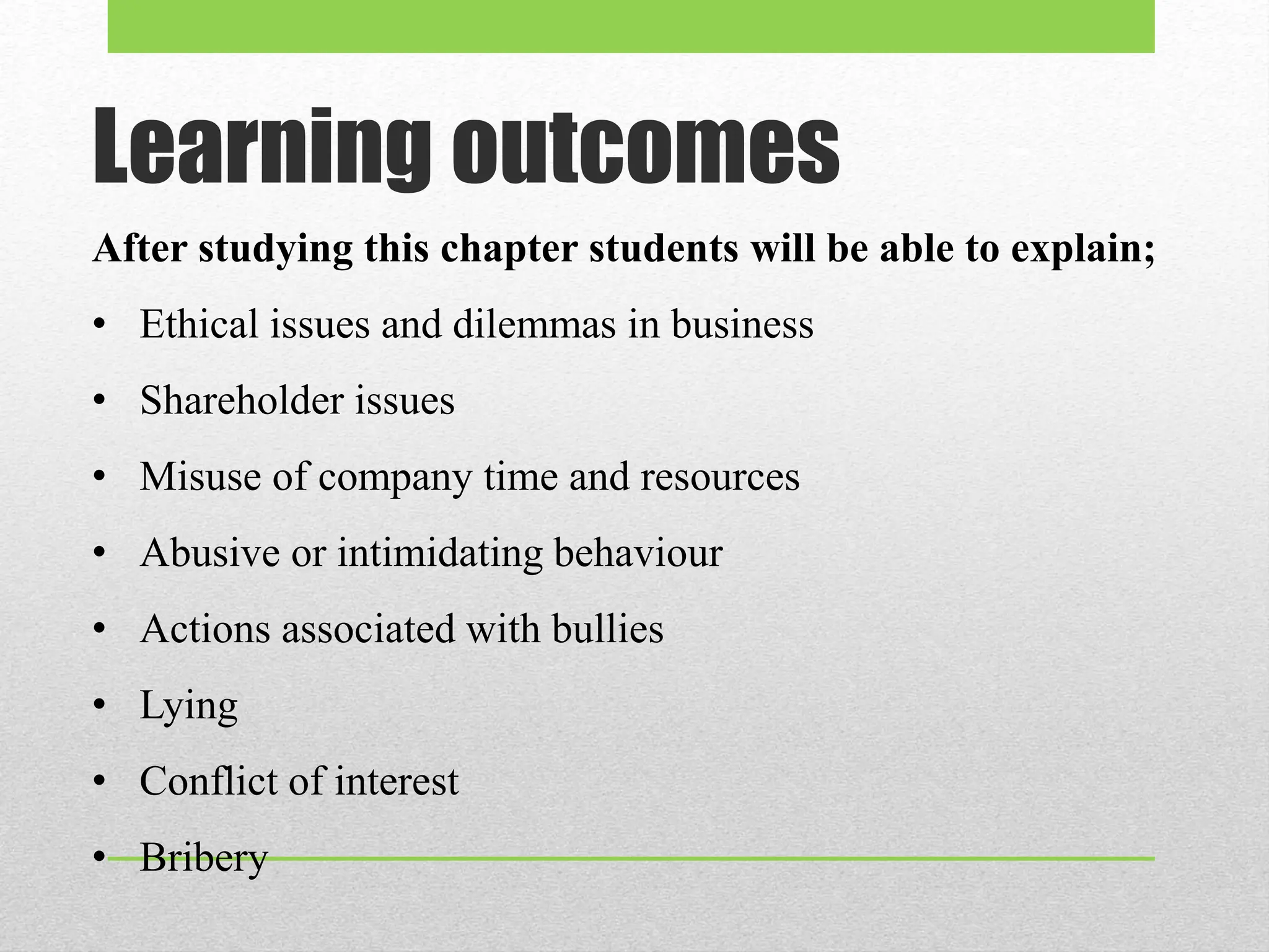 Lecture no 12.pptx ethical issues in business | PPTX | Crime & Harmful ...