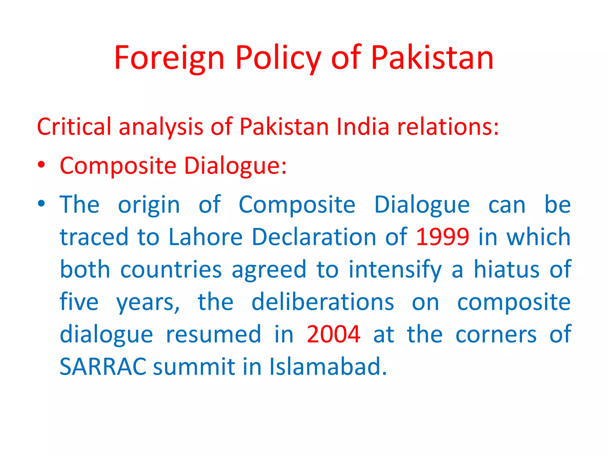 lecture no 14 Foreign Policy of Pakistan.pptx | Political Issues ...