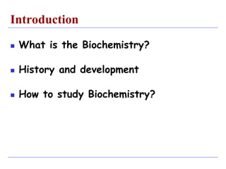 lecture no.1 biochemistry for biological | PPT