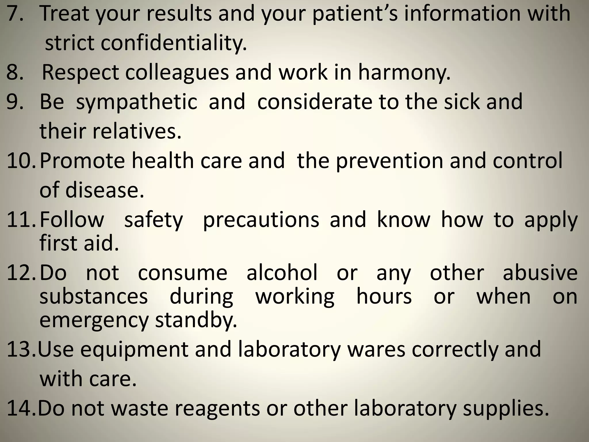 Laboratory ethics | PPTX