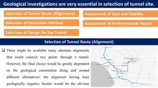 Importance of geological considerations while choosing tunnel sites and ...
