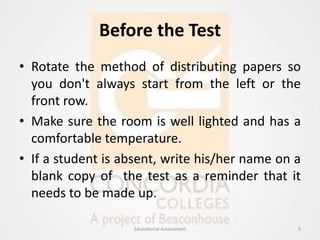 test Administration .. constructing test i>>>>. with all other trhings ...