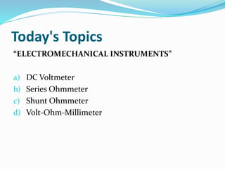 Lecture no 3. instrumentations and measurement | PPTX | Physics | Science