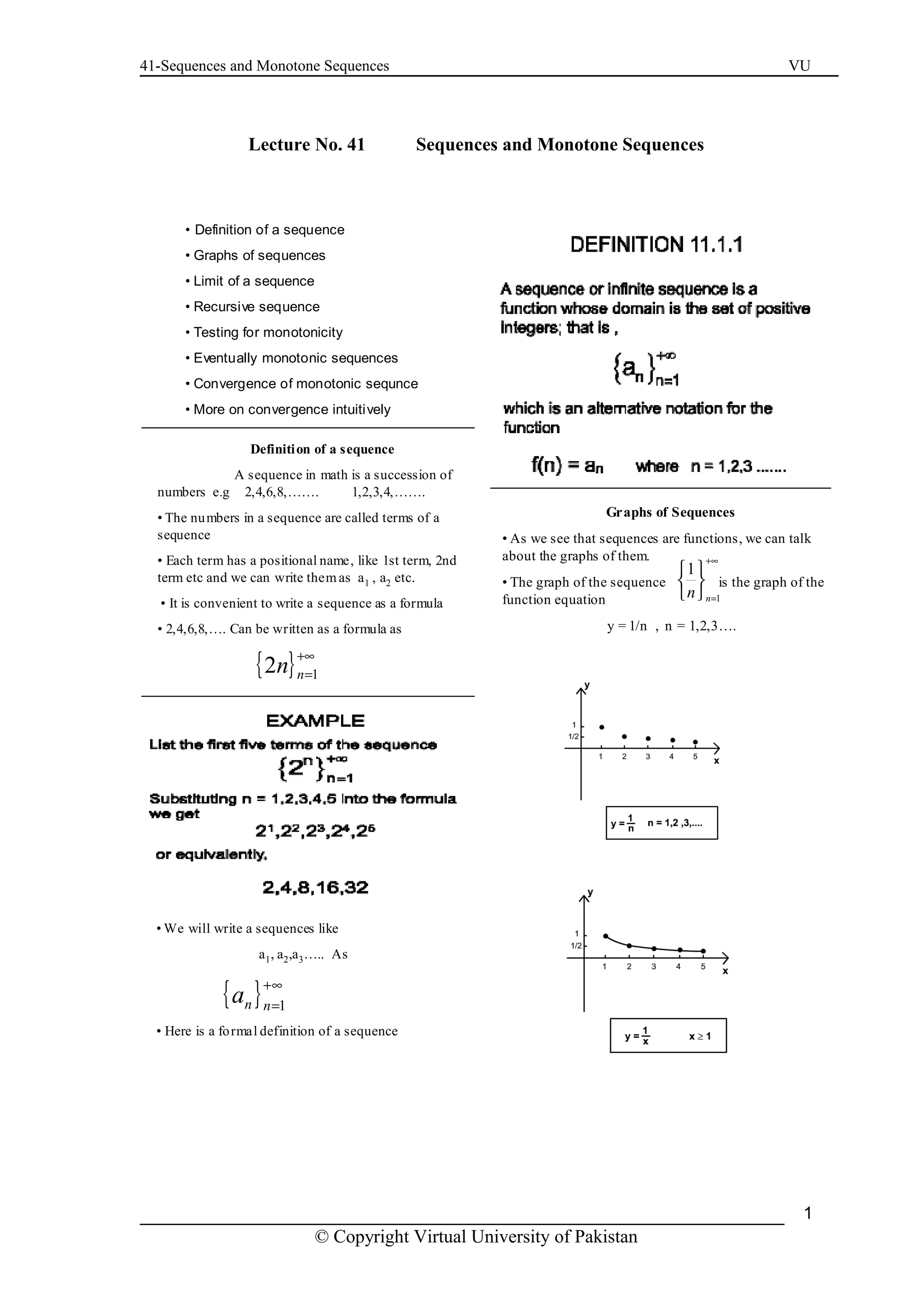 MTH101 - Calculus and Analytical Geometry- Lecture 41 | PDF