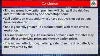 Option Greek - rho | PDF | Stocks and Bonds | Personal Investing