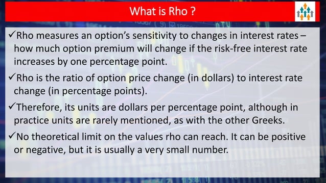 Option Greek - rho | PDF | Stocks and Bonds | Personal Investing