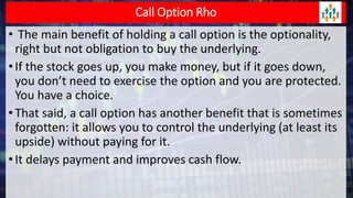 Option Greek - rho | PDF | Stocks and Bonds | Personal Investing
