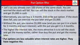 Option Greek - rho | PDF | Stocks and Bonds | Personal Investing