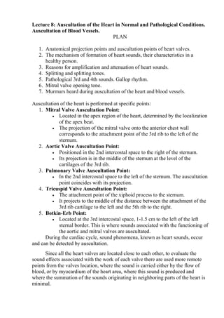 Auscultation of heart (medicine)........ | PDF