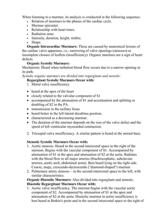 Auscultation of heart (medicine)........ | PDF