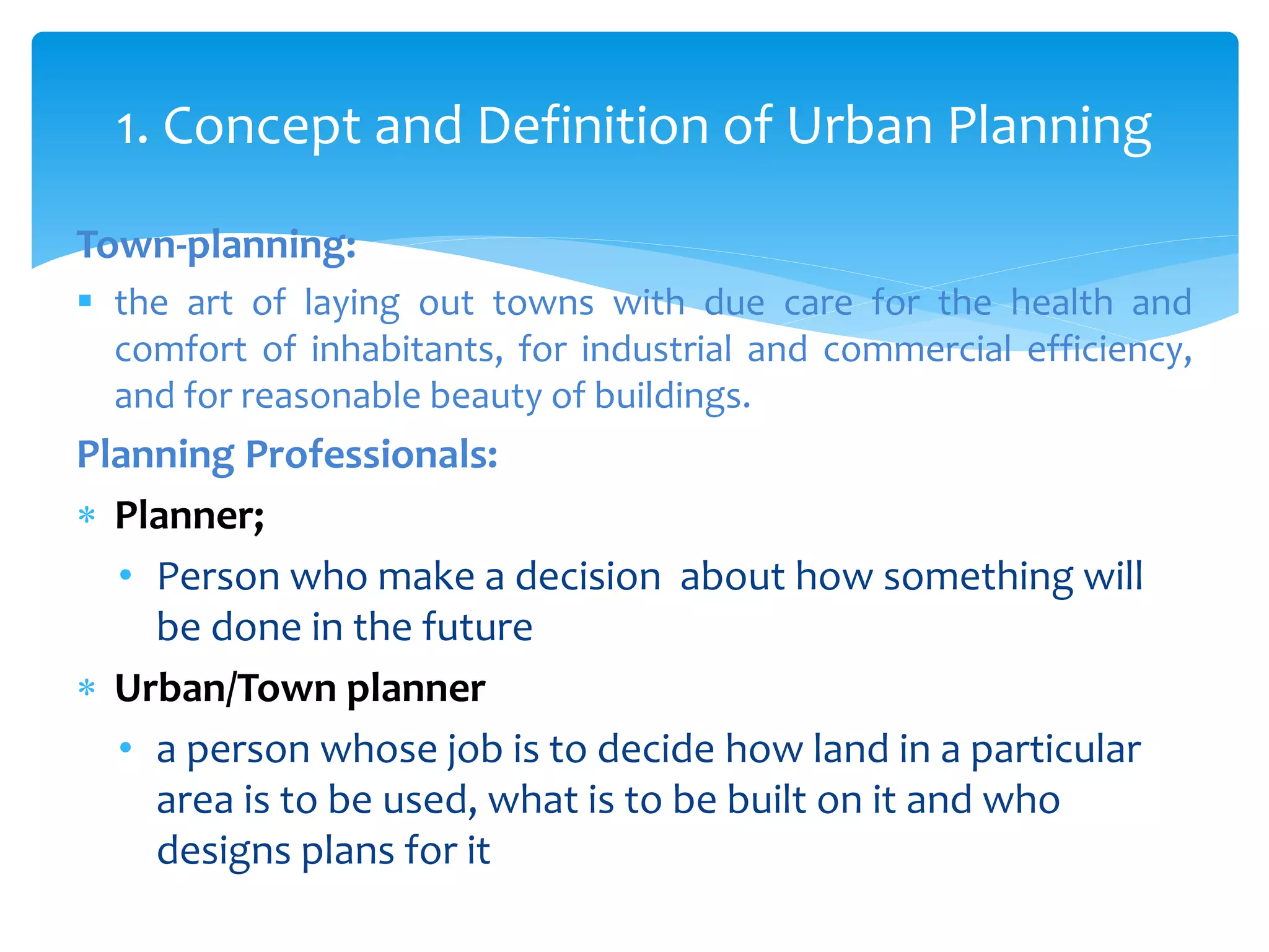 Introduction to Urban Planning | PPTX
