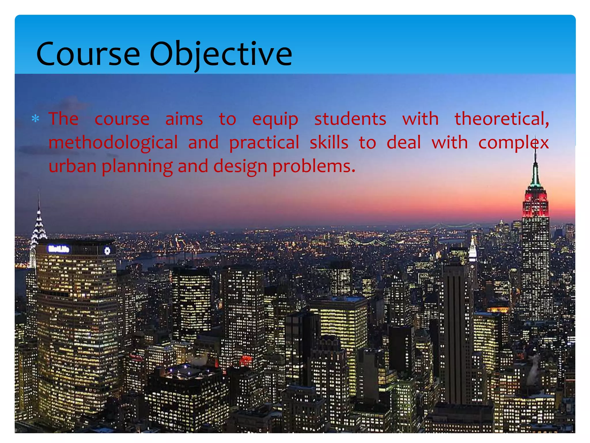 Introduction to Urban Planning | PPTX