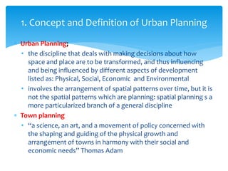 Introduction to Urban Planning | PPTX