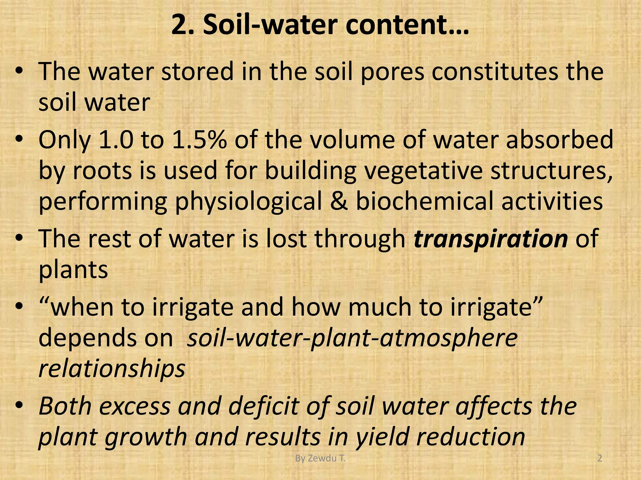 Lecture Note. Chapter 2 Soil water plant relationship.pdf