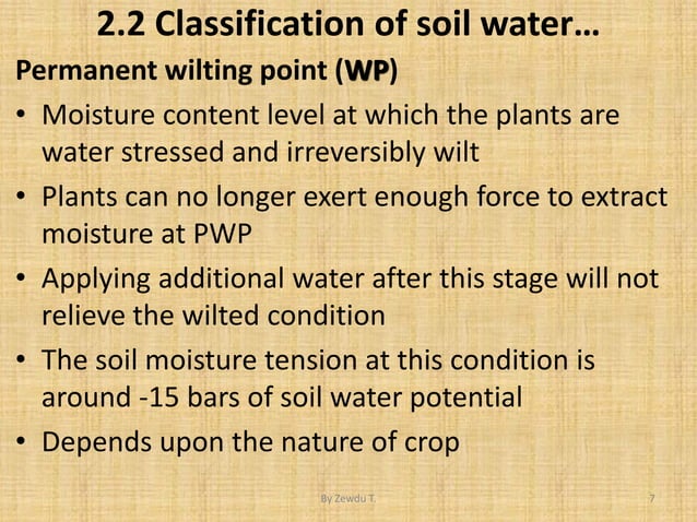 Lecture Note. Chapter 2 Soil water plant relationship.pdf | Geology ...