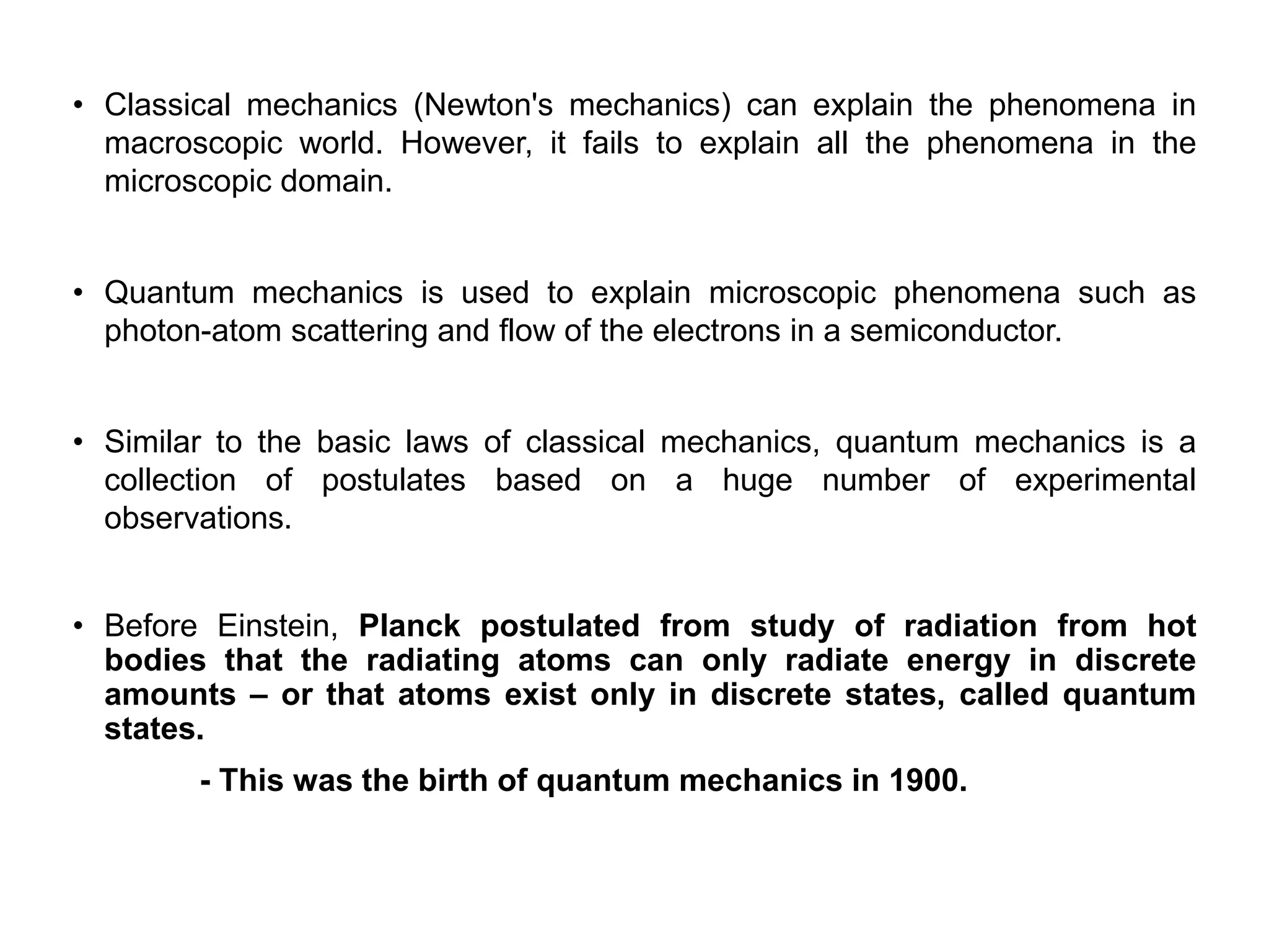 Quantum Chemistry and the study of matter. Dual nature of matter and ...