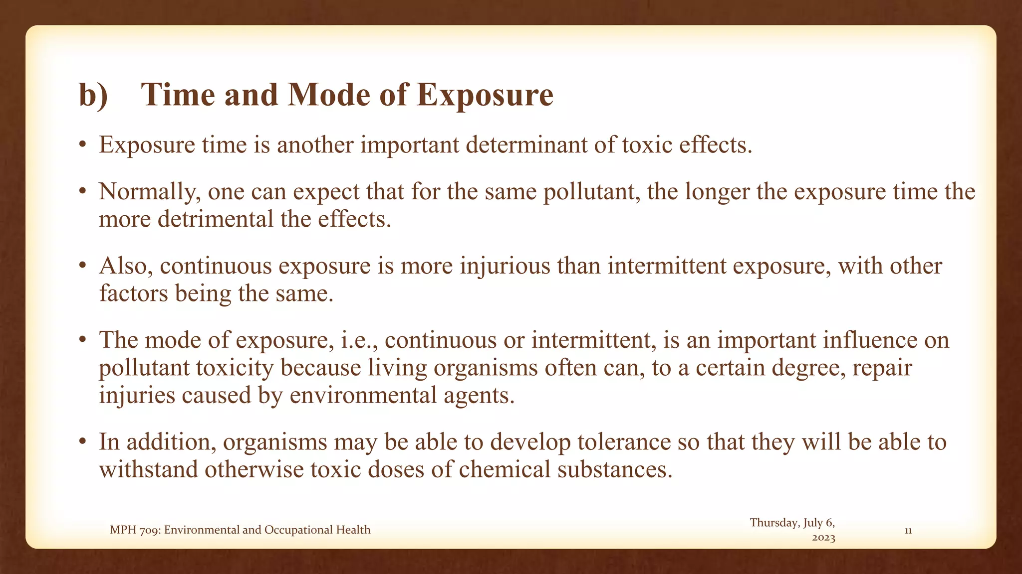 Lecture Note 2 - Health effects from exposures and mechanisms of ...