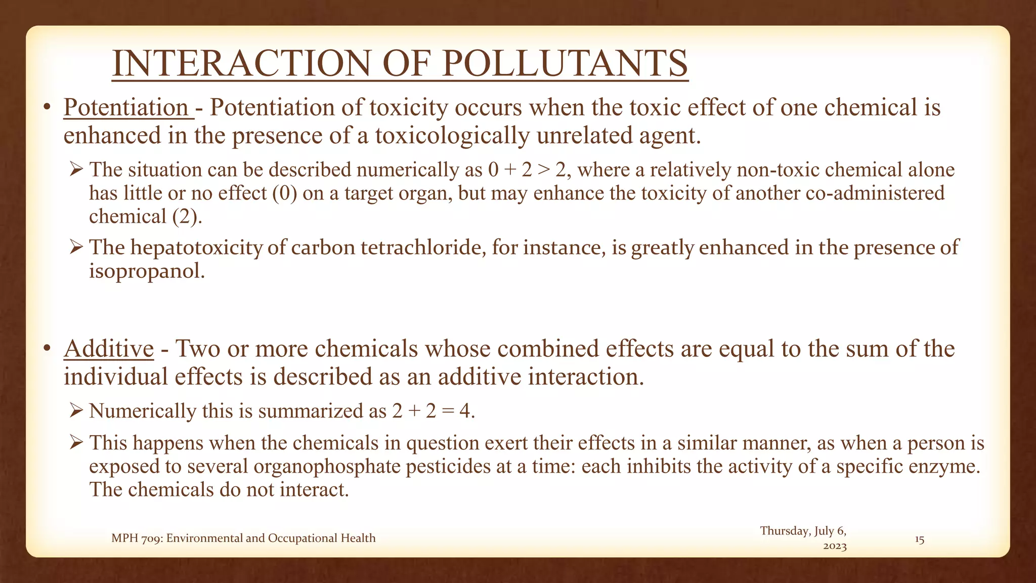 Lecture Note 2 - Health effects from exposures and mechanisms of ...