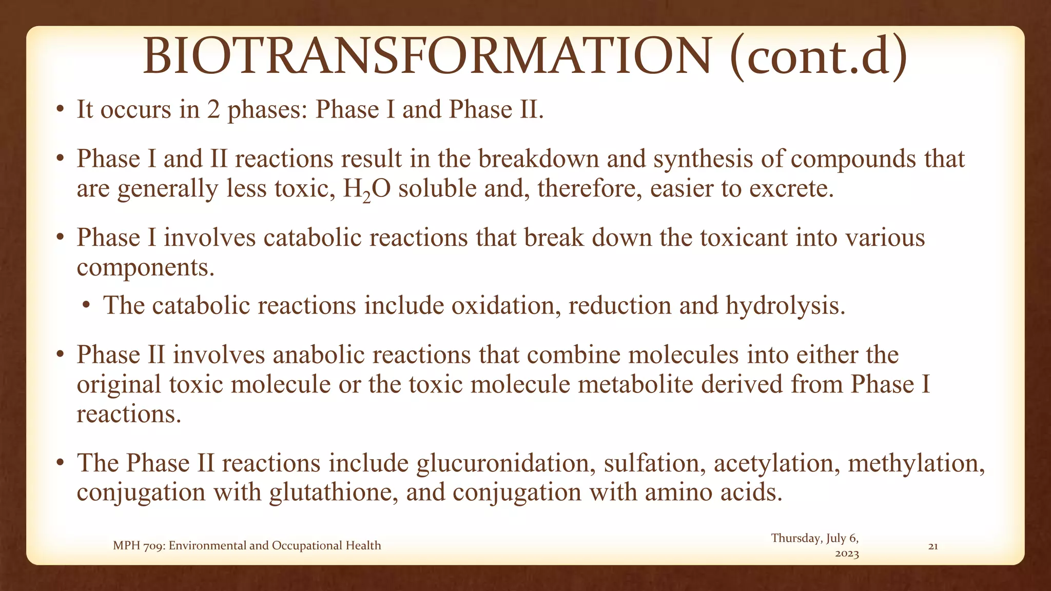 Lecture Note 2 - Health effects from exposures and mechanisms of ...